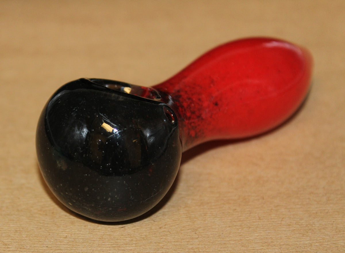 FLAMING EIGHT BALL 4 1/2" Tobacco Smoking Glass Pipe TORPEDO GLASS pip ...